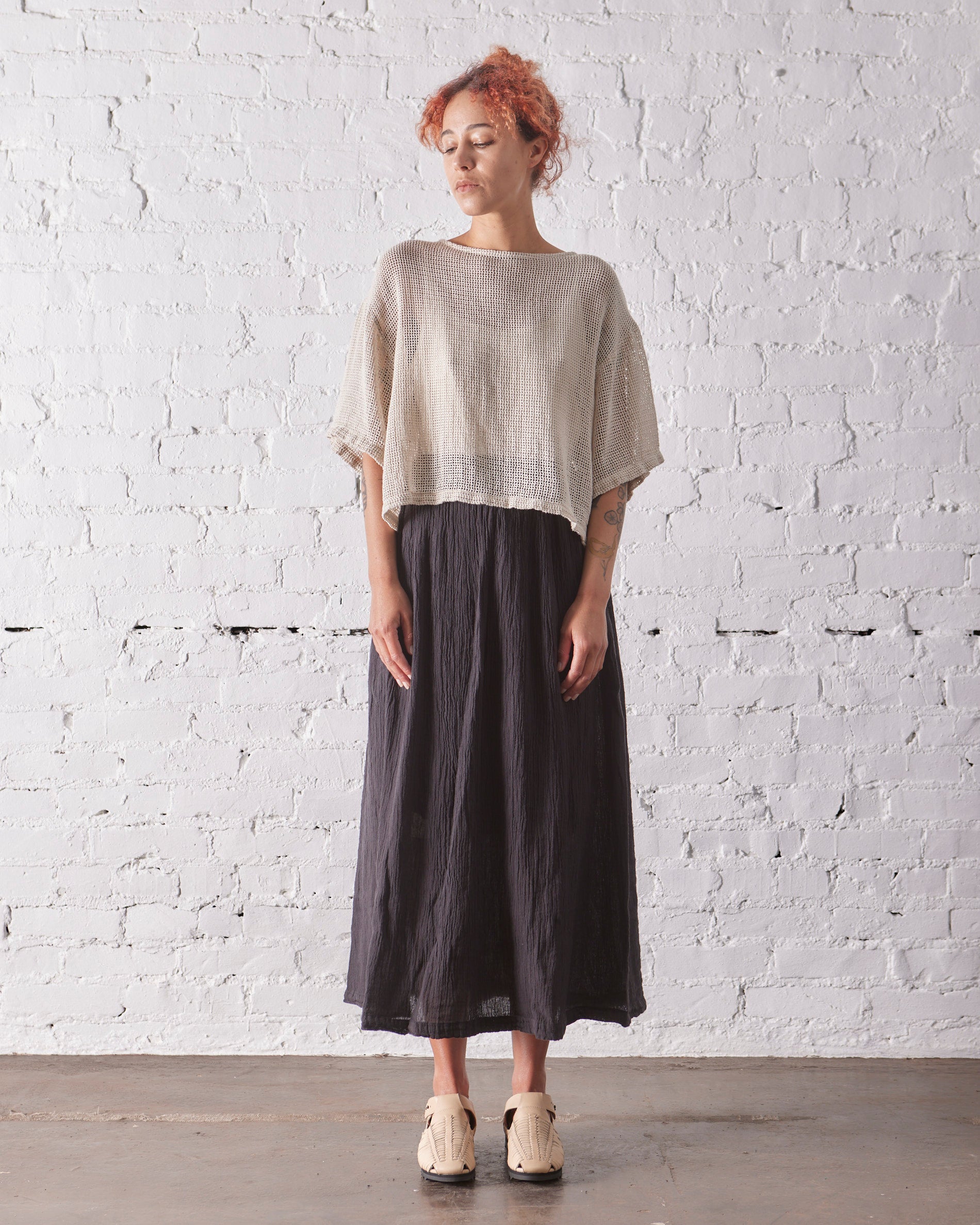 Black Crane Fishnet Top, Cloud – Glasswing