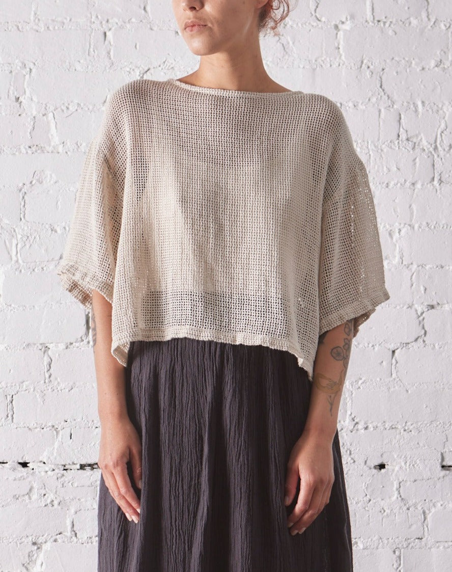 Black Crane Fishnet Top, Cloud – Glasswing