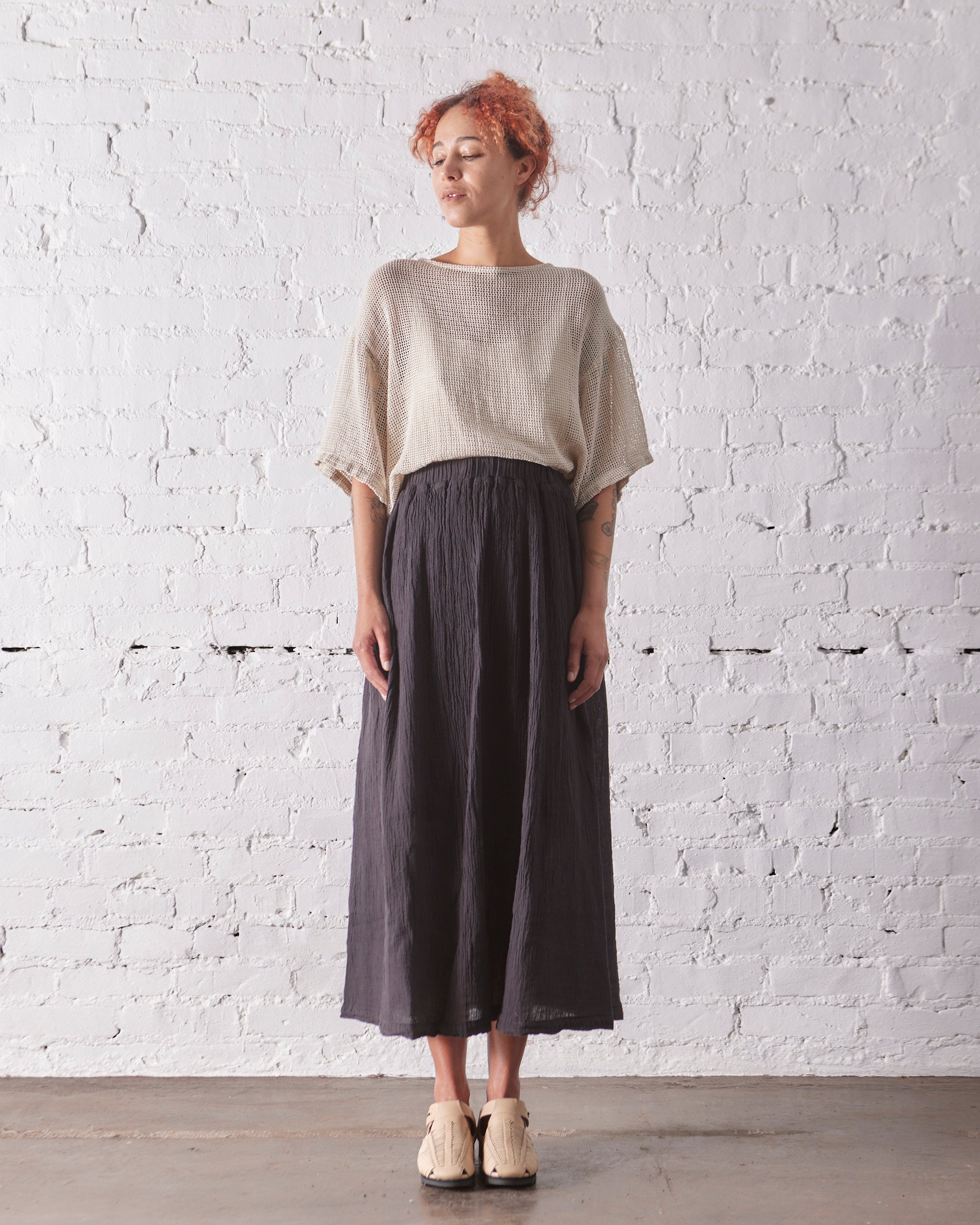 Black Crane Fishnet Top, Cloud – Glasswing