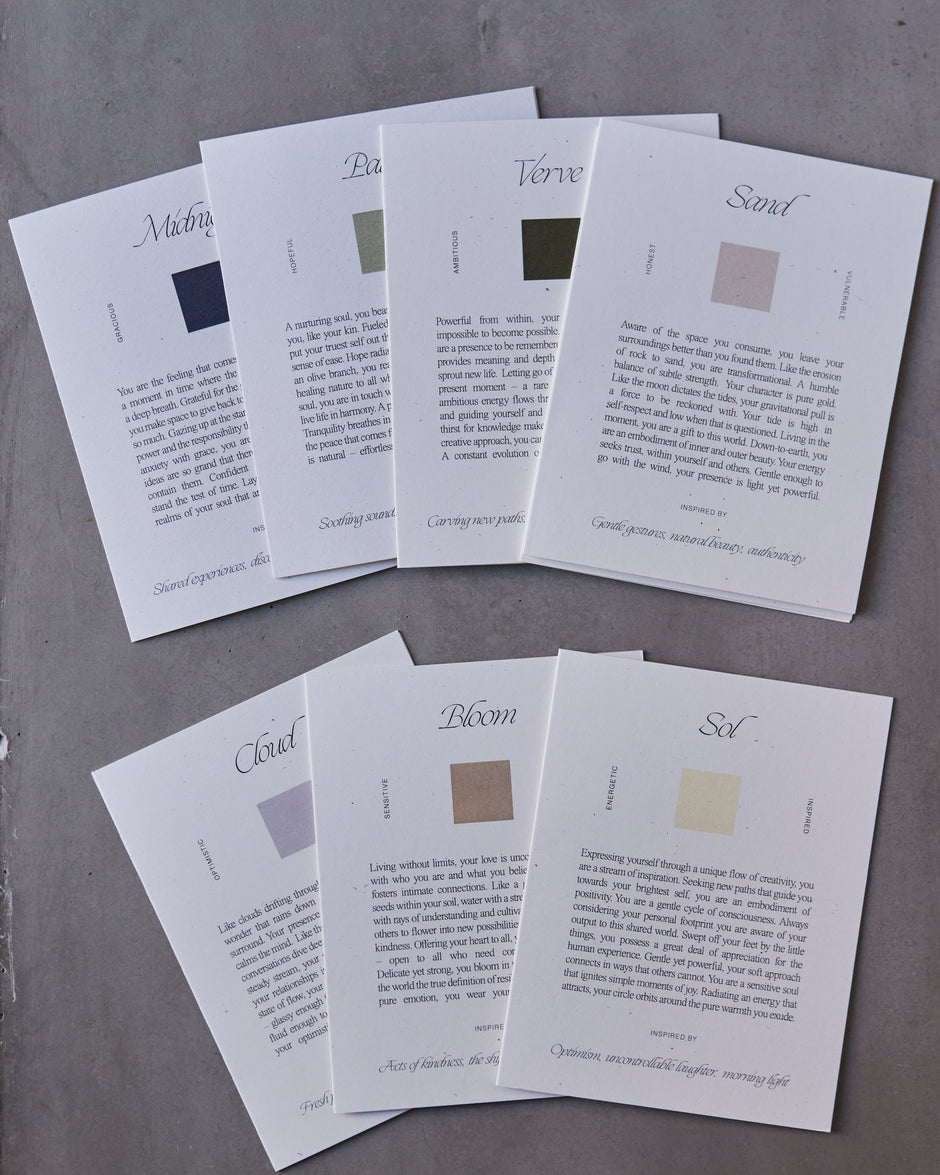 Emotional Color Theory Card Set – Glasswing