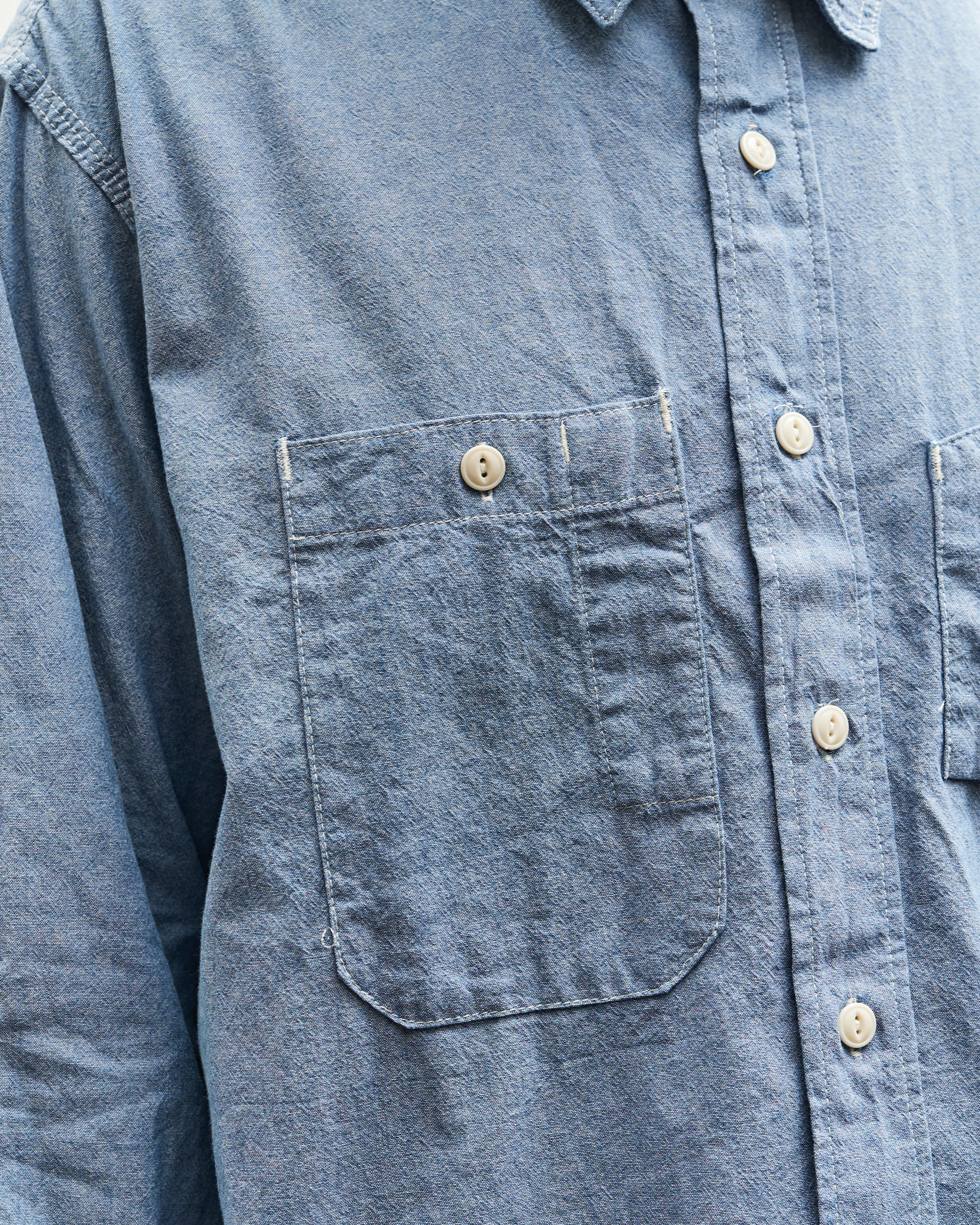 Engineered Garments Chambray Work Shirt, Light Blue – Glasswing