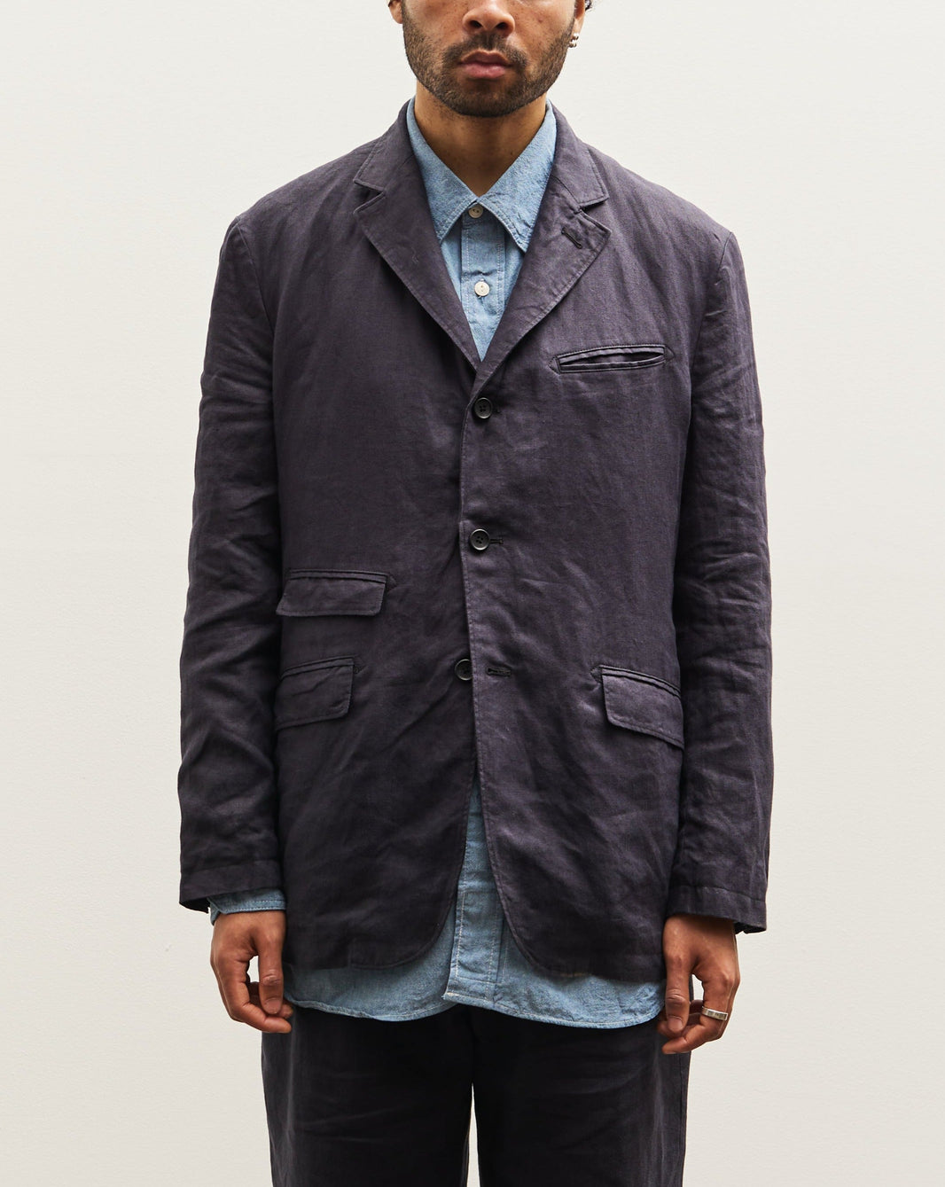 Engineered Garments Linen Twill Andover Jacket, Navy – Glasswing