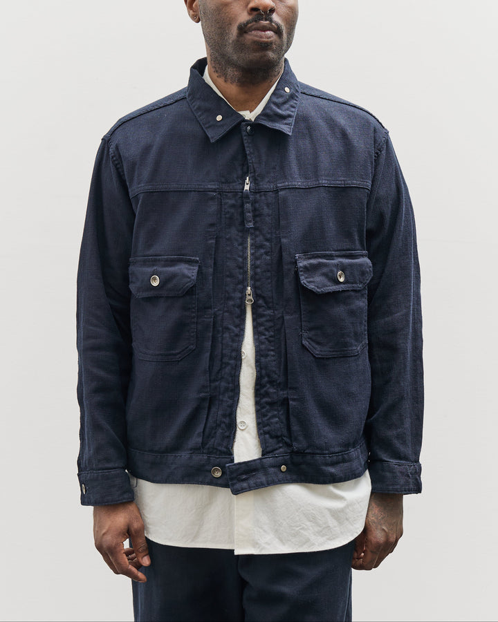 Engineered Garments Trucker Jacket Java, Dark Navy – Glasswing