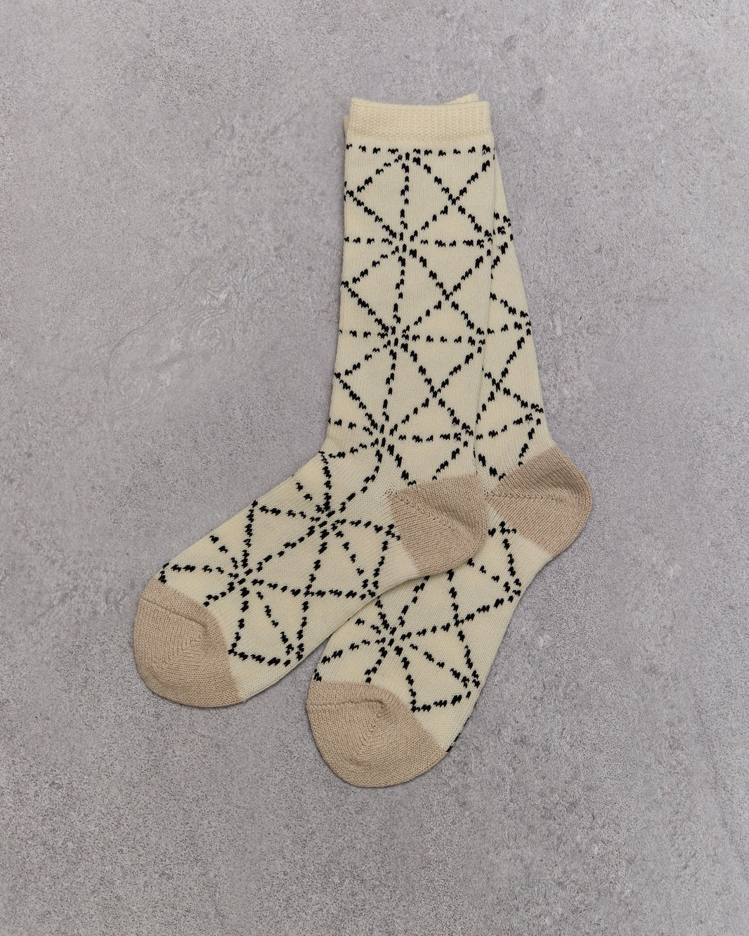 Kapital 84 Yarns Sashiko Socks, Ecru – Glasswing