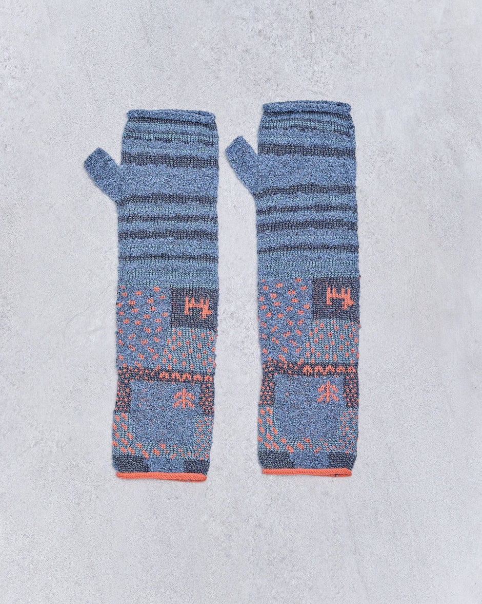 Kapital Gabbeh Patchwork 2 Way Mitten, Blue – Glasswing