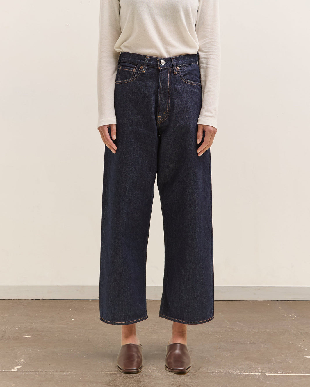 orSlow Super Dad's Denim Pants, One Wash – Glasswing