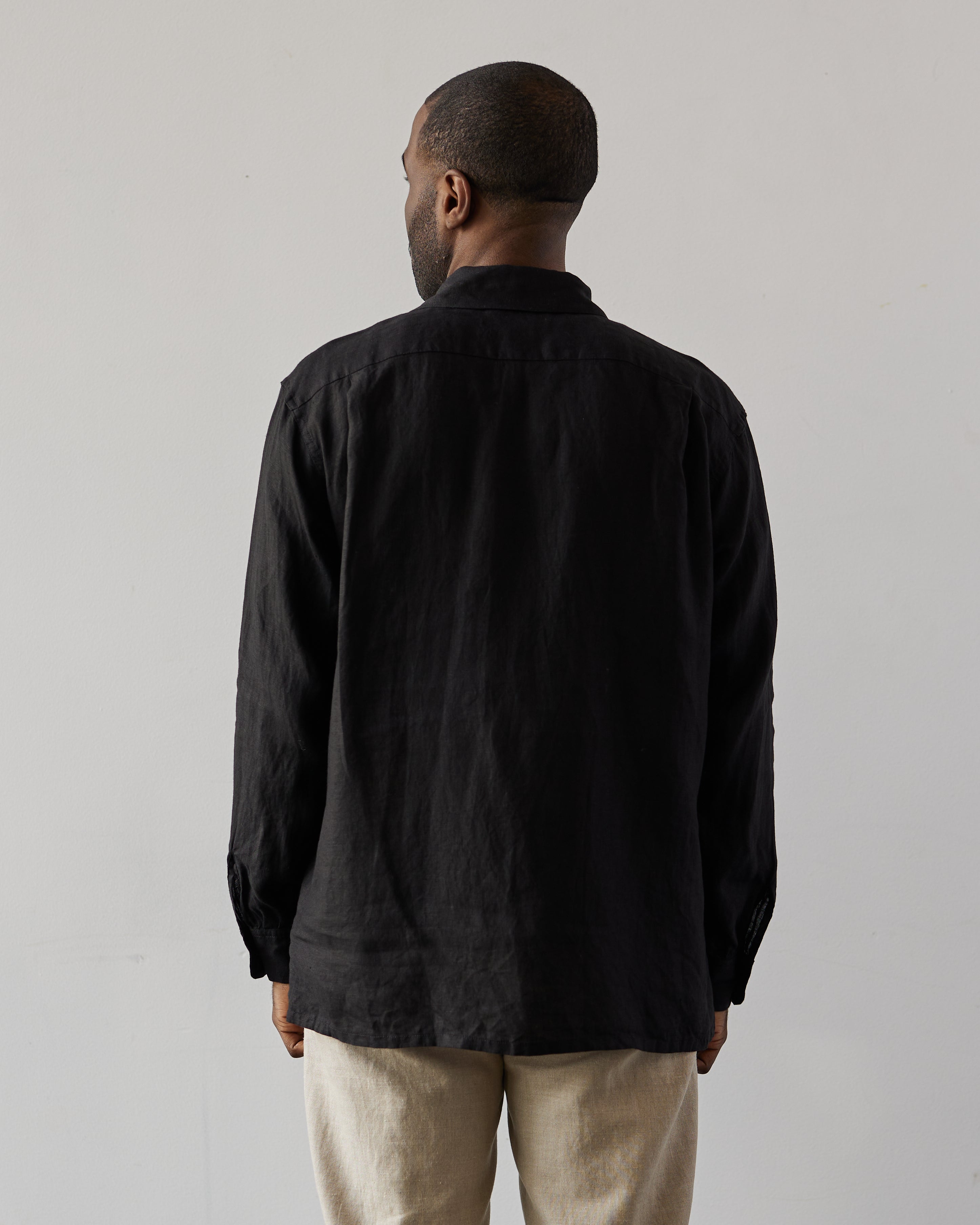 Engineered Garments Linen Classic Shirt, Black – Glasswing