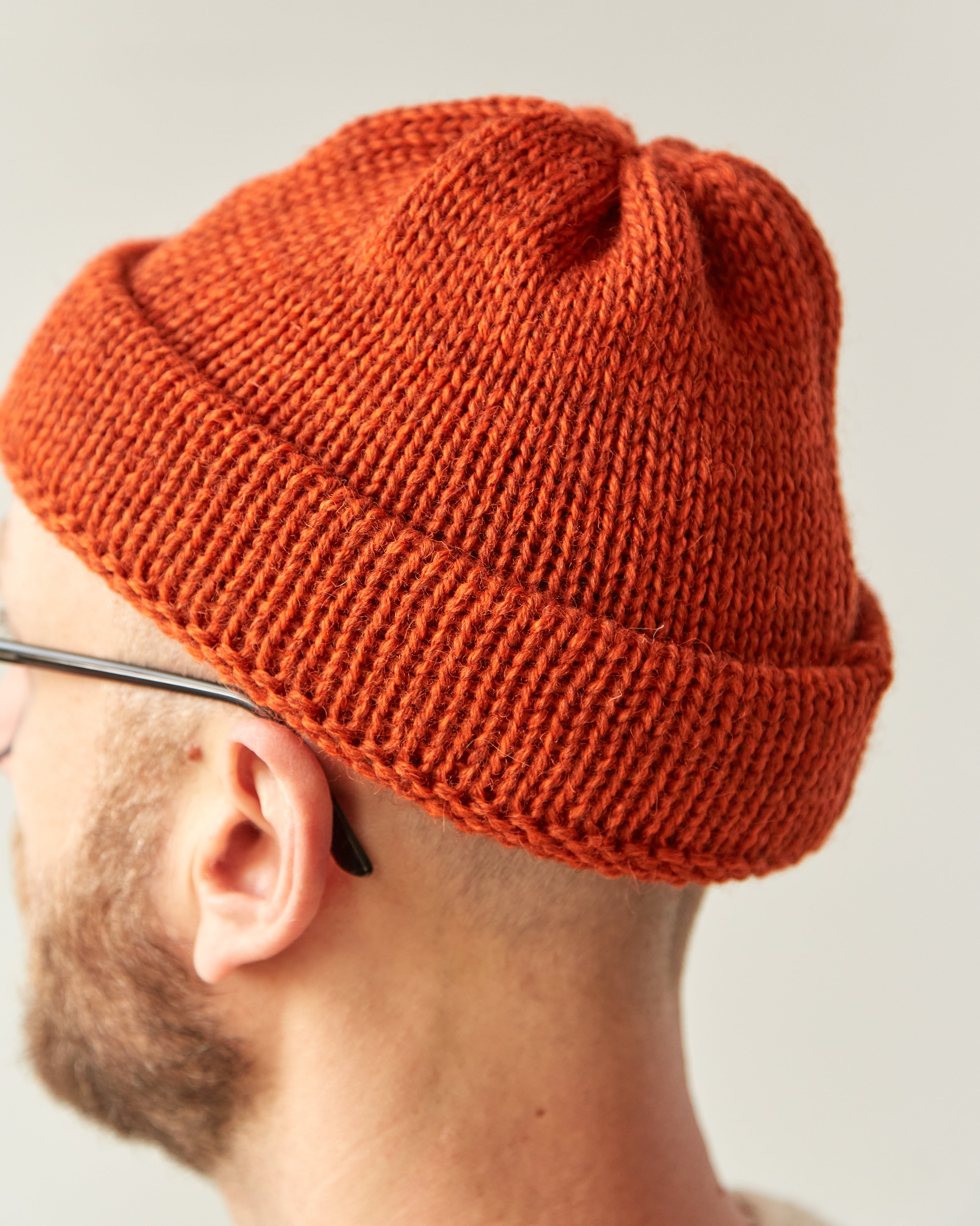 Universal Works Short Watch Cap, Orange – Glasswing