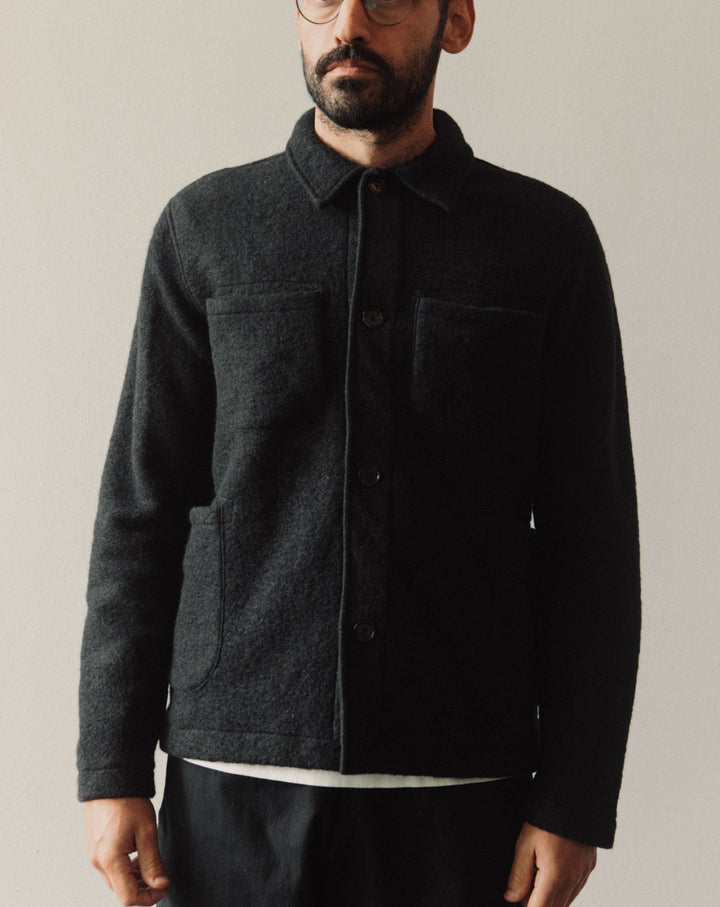 Universal Works Wool Lumber Jacket, Black – Glasswing