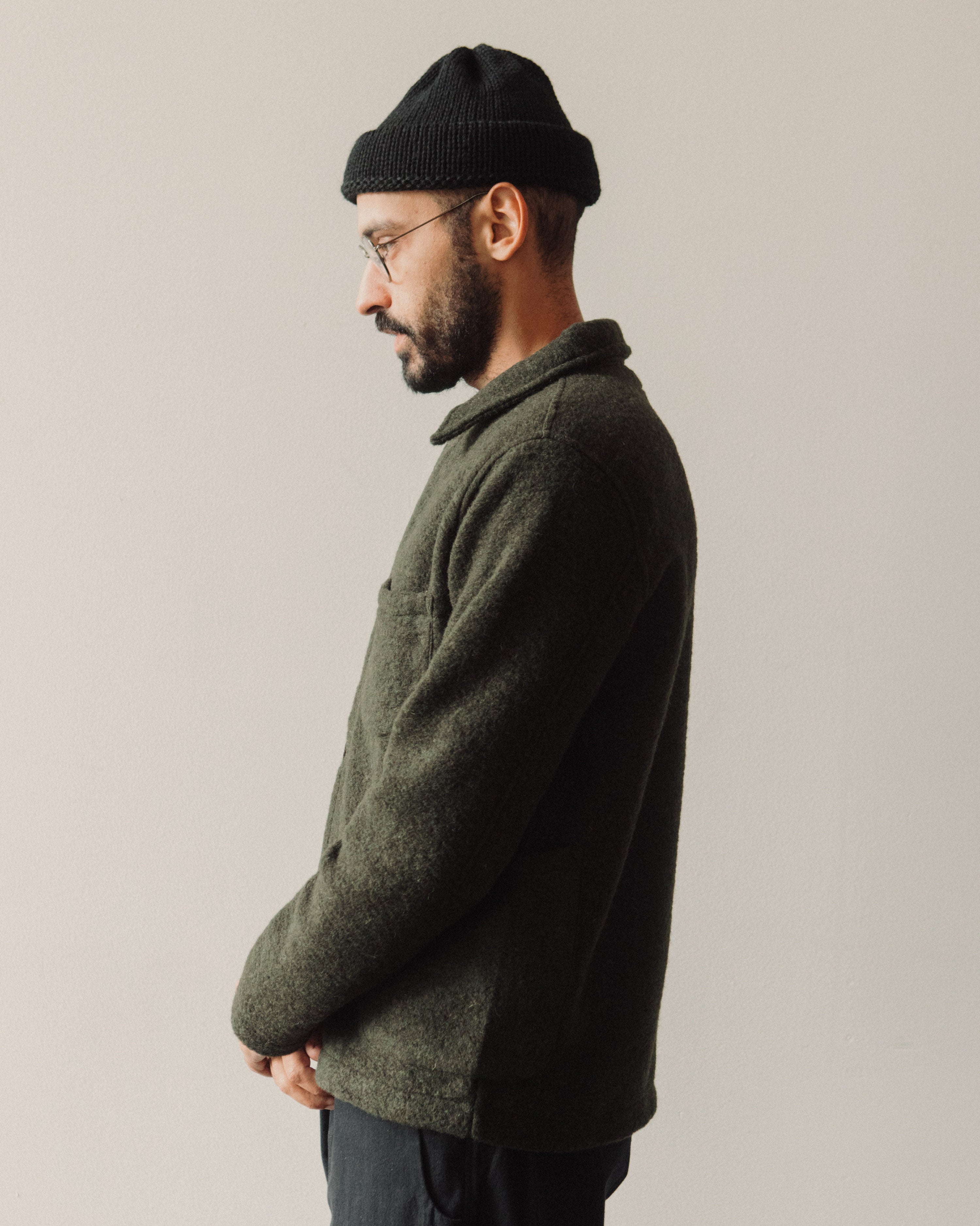 Universal Works Wool Lumber Jacket, Olive – Glasswing