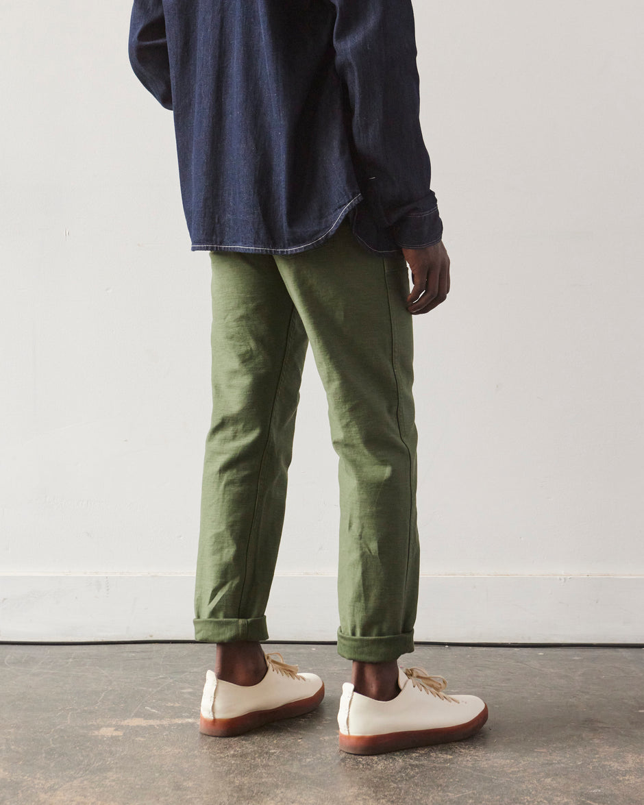 orSlow Regular Fit Fatigue Pant, Green – Glasswing